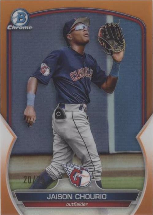 2023 Bowman - Chrome Prospects Jaison Chourio #BCP-83 Orange Refractor ...