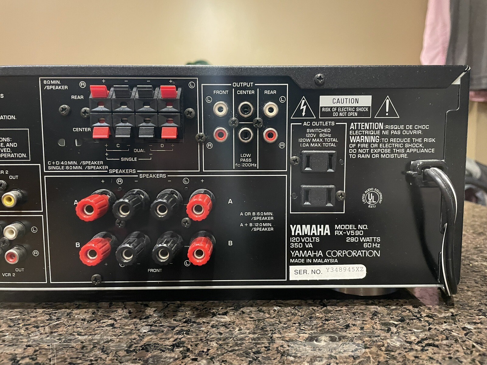 Yamaha RX-V590 Natural Sound Stereo AV Receiver- Tested | eBay