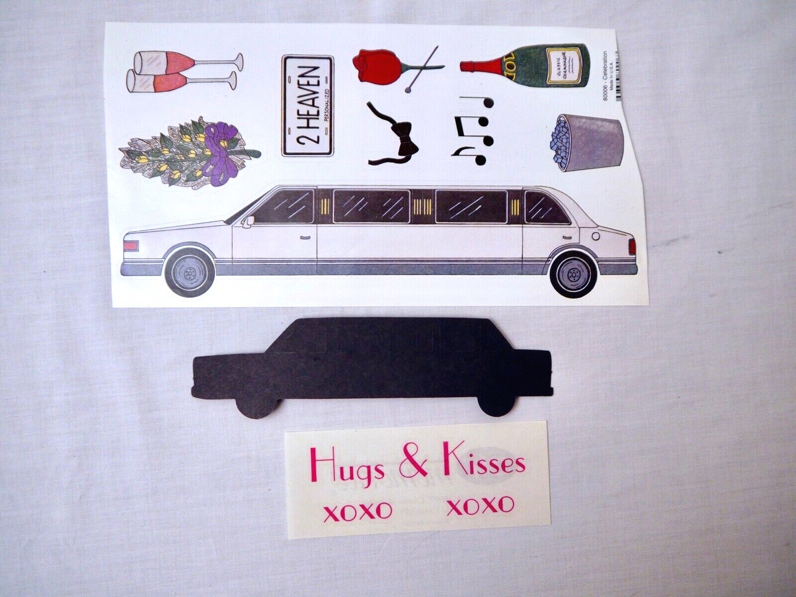 Mixed Lot of Wedding, Limo Stickers+ Die Cut for Scrapbook Cards Crafts ...