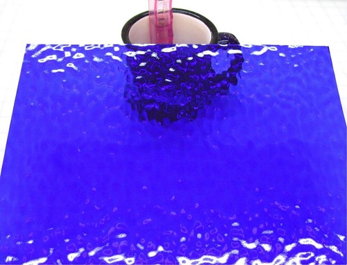 GLISTENING COBALT BLUE HAMMERED Transparent Stained Glass SHEET or ...