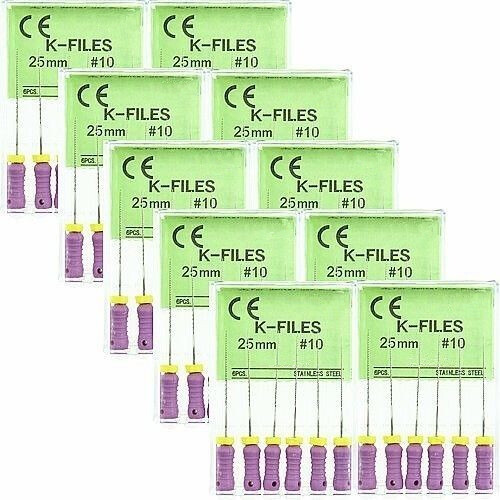 10 Packs Dental K-files 21/25/31mm Endodontic Hand Use Endo Root Canal ...