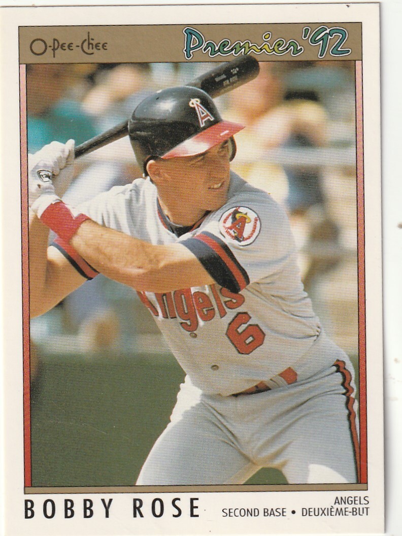 FREE SHIPPING-MINT-1992 O-Pee-Chee Premier Bobby Rose #169 ANGELS | eBay