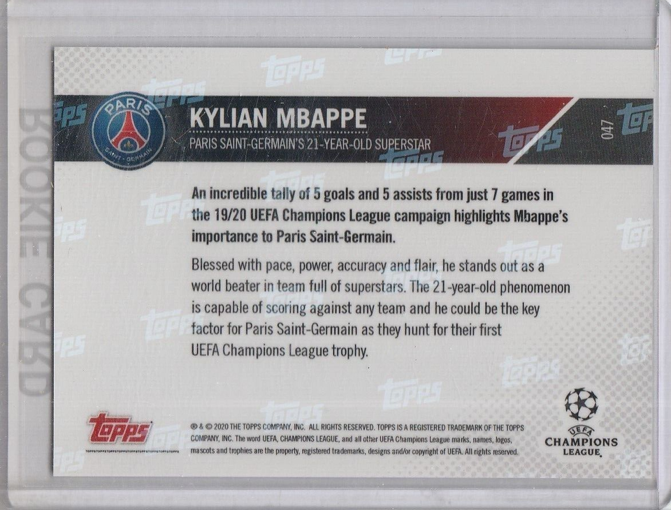 Kylian Mbappe 2020 Topps Now UEFA SP PSG FRANCE WORLD CUP PR /2116 ...