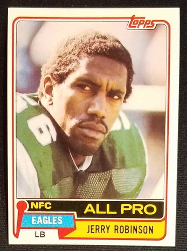 1981 Topps #50 Jerry Robinson NFC All Pro Rookie RC Philadelphia Eagles ...
