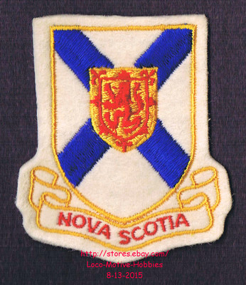 LMH PATCH Woven Badge CANADIAN Crest NOVA SCOTIA Flag COAT ARMS Canada ...