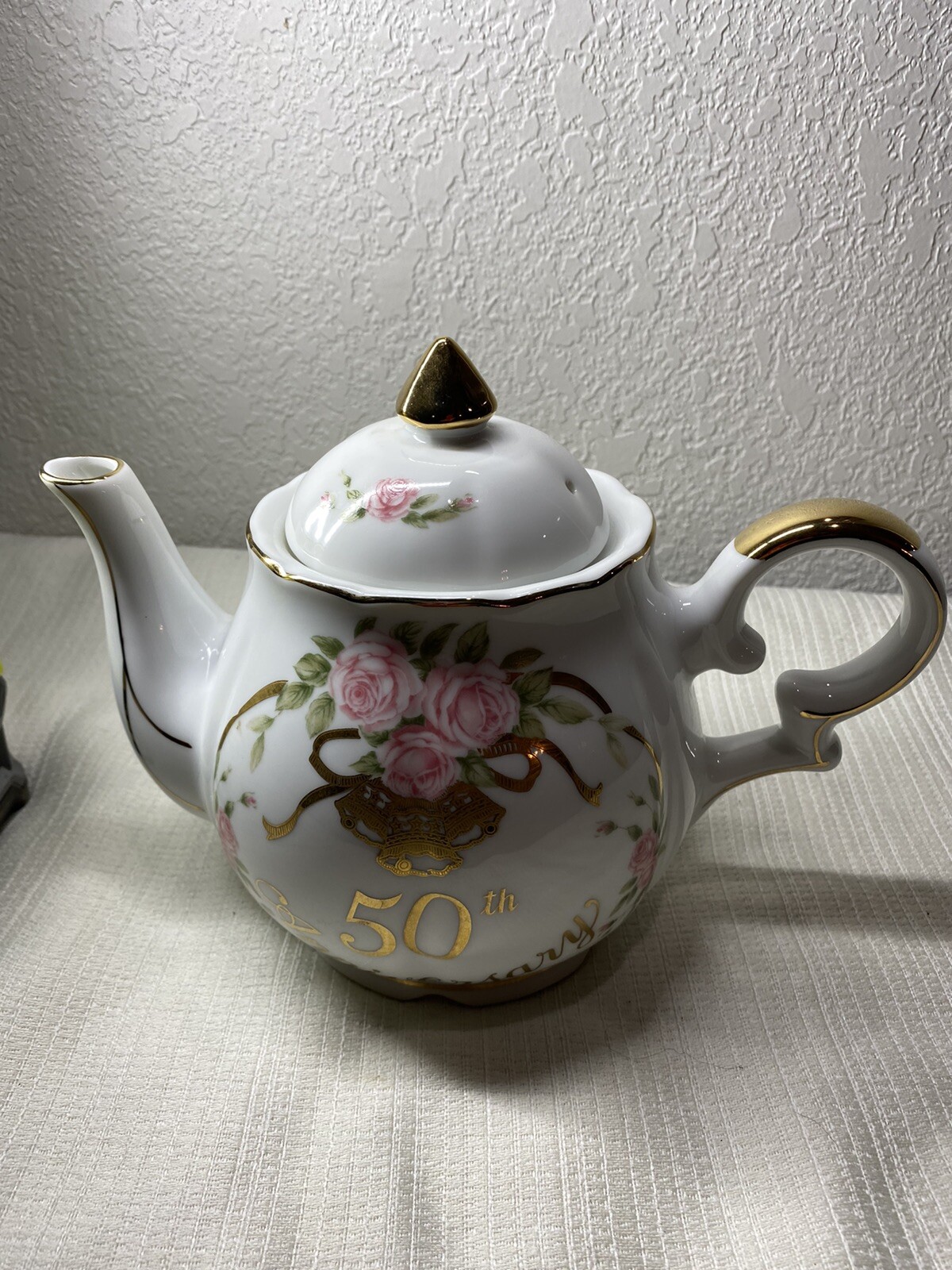 Vintage Lefton China 50th Anniversity Musical Teapot | eBay