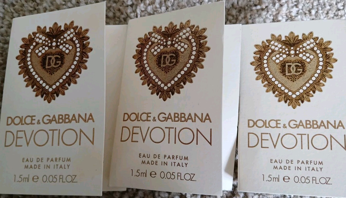 LOT OF 3 SAMPLE SIZE NIB Dolce & Gabbana Devotion Eau de Parfum 0.15 Oz ...