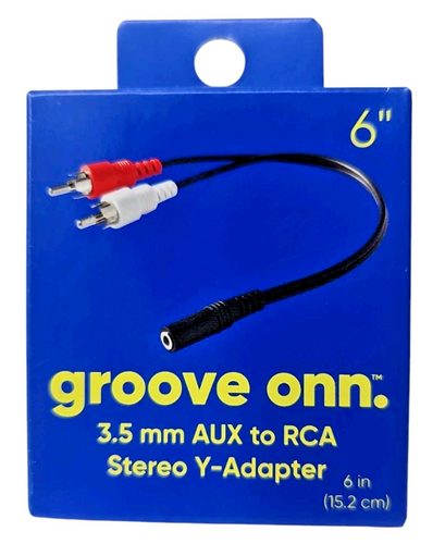 Groove Onn 3.5 mm 6" AUX to RCA Stereo Y-Adapter NIB | eBay