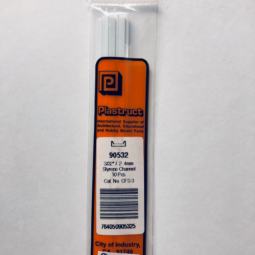 Plastruct 90532 Styrene U Channel 3/32"x 10" (10) | eBay