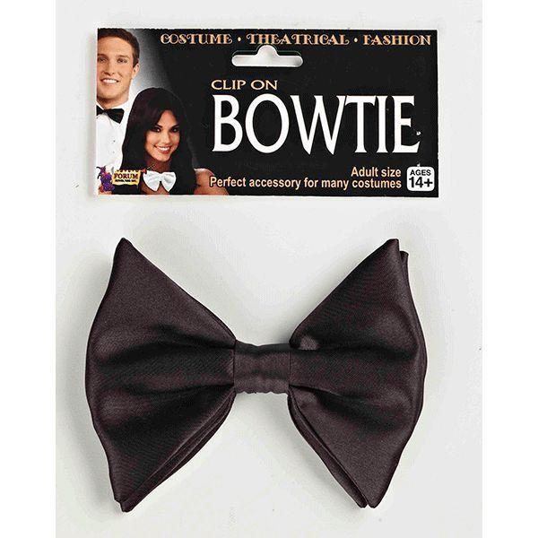 Black Formal Clip-On Bowtie Costume Party Accessory Nerd Dork Scientist ...