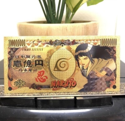 24k Gold Foil Plated Hinata Naruto Banknote Anime Collectible | eBay