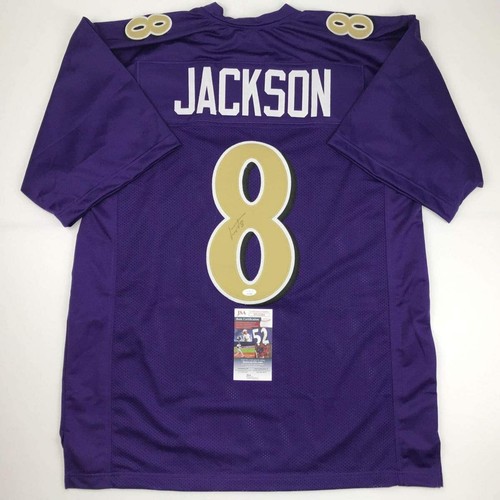 Autographed/Signed Lamar Jackson Baltimore Color Rush Football Jersey ...