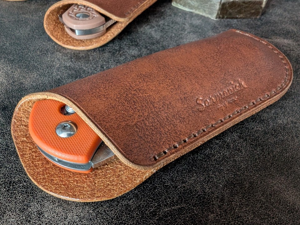 Folder Knife handmade sheath, Handmade knife case, Edc Pouch, Leather ...