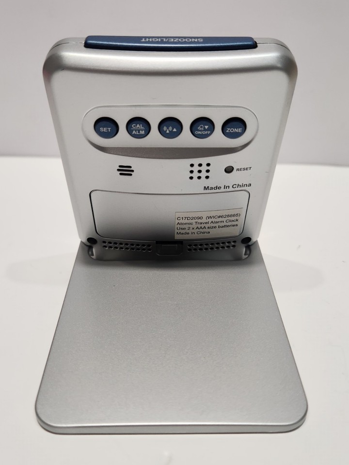 Atomic Travel Alarm Clock C17D2090 Tested Working Silver | eBay