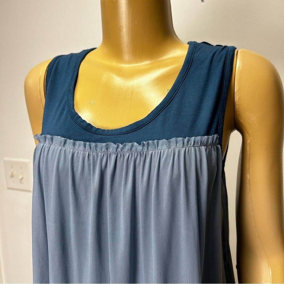 Matilda Jane School Spirit Blue Layered Tunic Tank Sheer with Floral ...