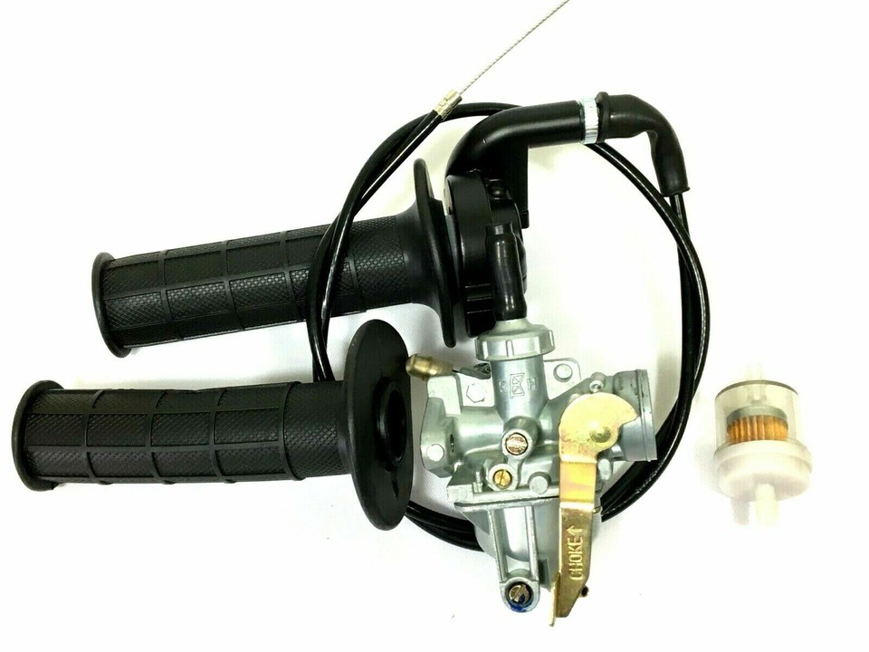 Carburetor & Twist Handle Grip & Throttle Cable & For Honda CRF50 XR50 ...