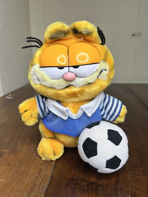 GARFIELD PLUSH VINTAGE DAKIN 1981 UNITED FEATURE SYNDICATE RARE SOCCER ...
