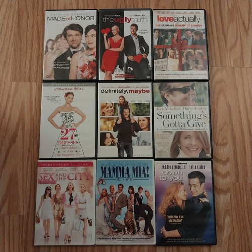 9 Chick Flicks DVD, Great Condition! Love Actually, 27 Dresses, Sex ...