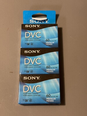 Sony DVC Premium MiniDV 60min LP: 90 Digital Video Cassette 3 Pack New ...