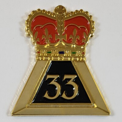Masonic Scottish Rite 33rd Degree Crown Lapel Pin Mason (SCA-2012 ...