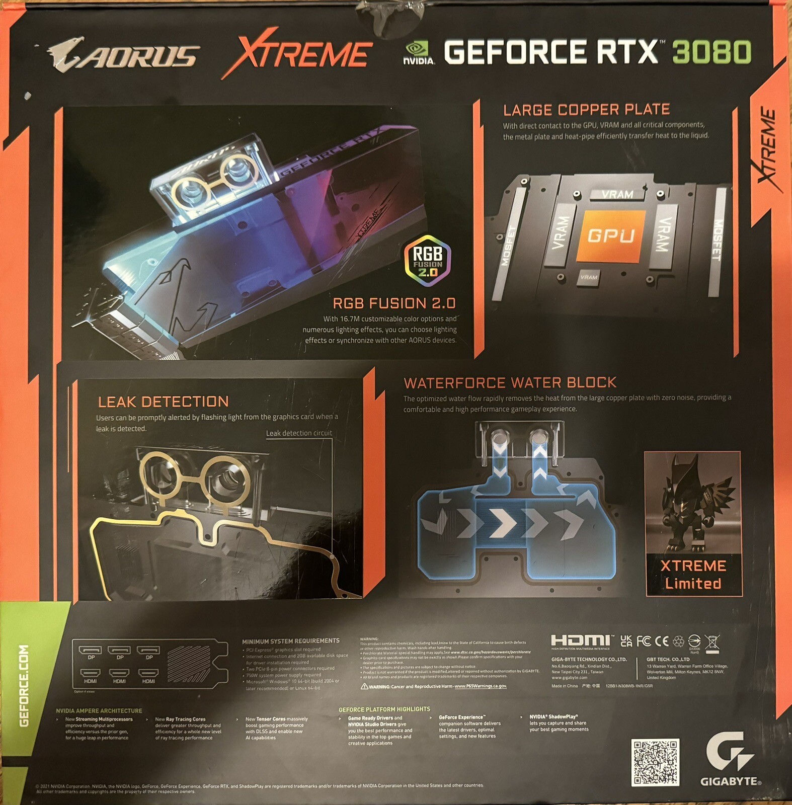 Gigabyte Aorus NVIDIA Gefore RTX 3080 10GB GDDR6X Video Card for sale ...