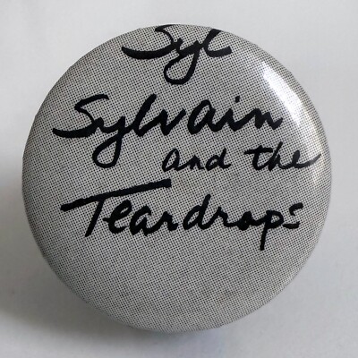 RARE vintage 1981 SYL SYLVAIN AND THE TEARDROPS promo pin button badge ...