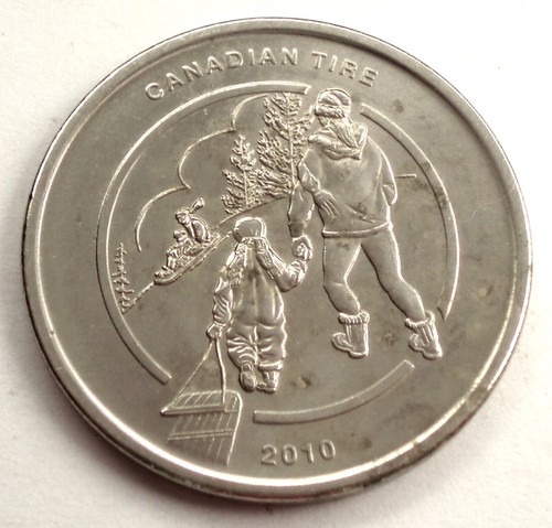CANADIAN TIRE 2010 1 DOLLAR Limited Edition Token 30mm 9g Nickel. 1L8.5 ...