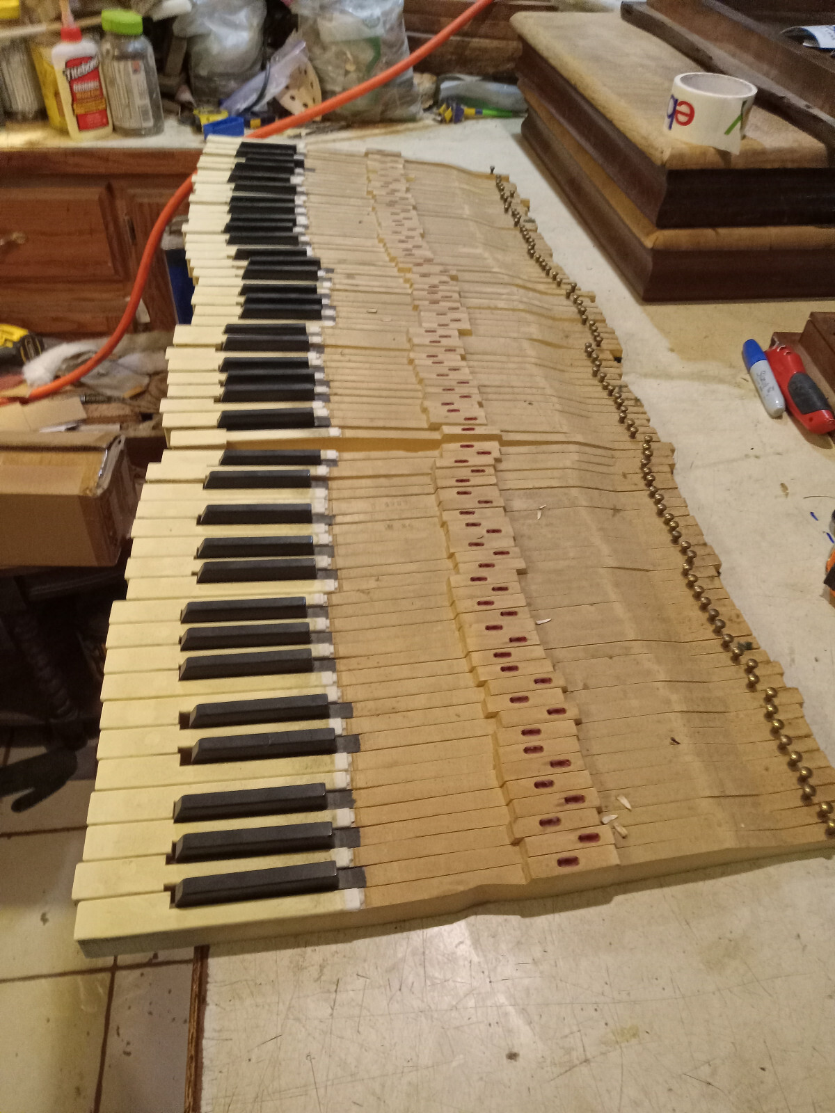 Set of Vintage Piano Keys / Replacement Keys (37) | eBay