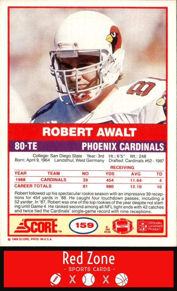 1989 Score - #159 Robert Awalt NM/NM+ | eBay