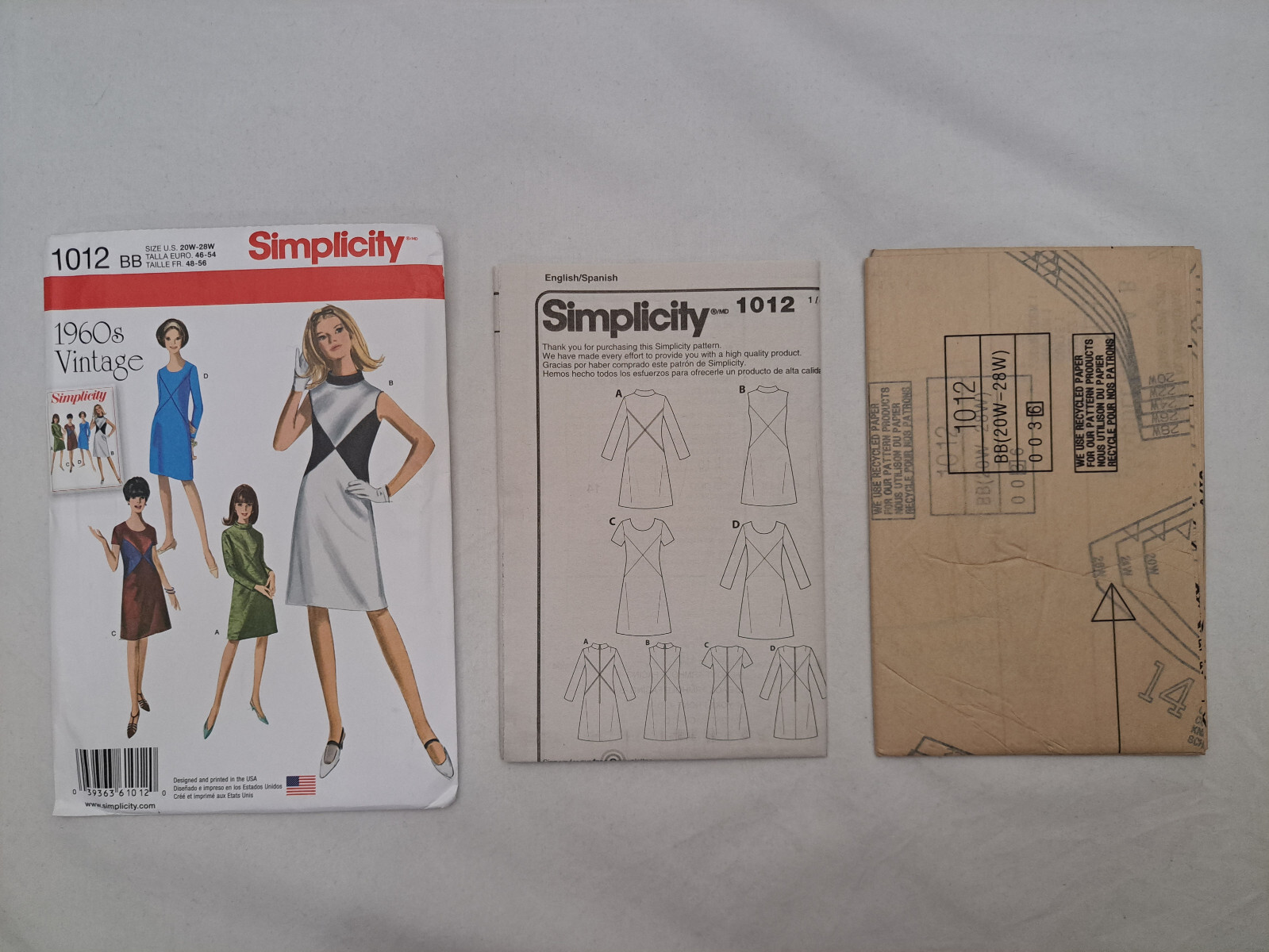 Simplicity Pattern 1012 Plus Dresses Sz 20w - 28w for sale online | eBay