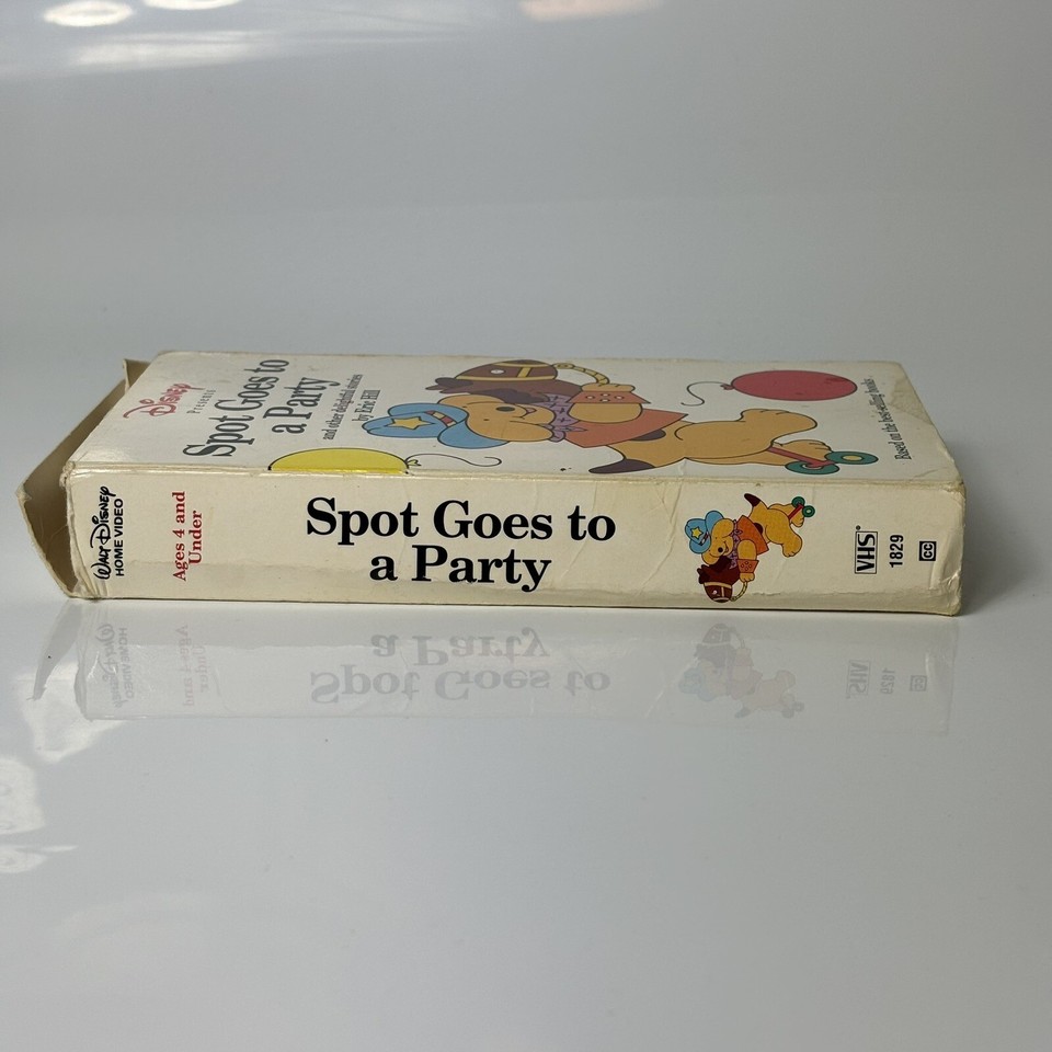 Disneys Spot Goes To A Party VHS Movie Flap book Cover Spot Dog Cartoon ...