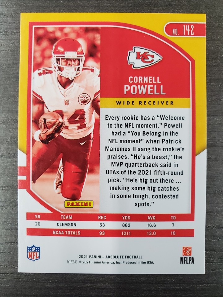 2021 Panini Absolute Cornell Powell Orange Mosaic RC 17/199 #142 | eBay