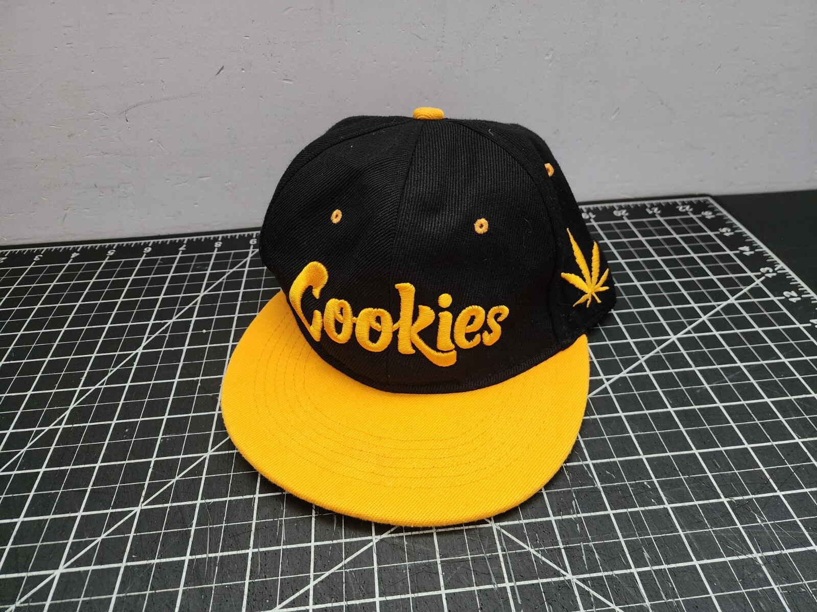 Cookies Weed Cannabis Snapback Hat Black Yellow Embro… - Gem