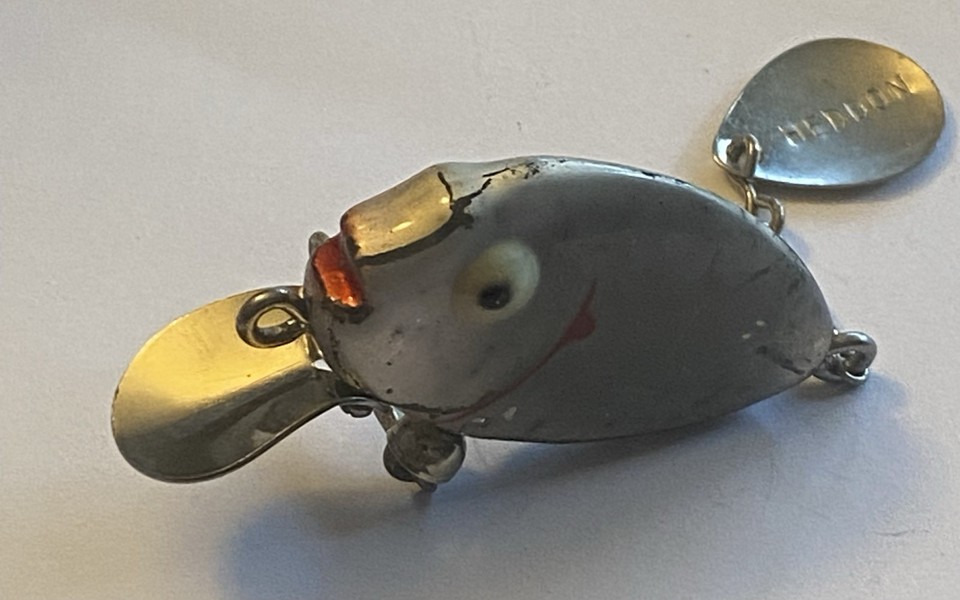 Vintage HEDDON TINY PUNKIN SPIN Lure Special Stormy Silver/Cream | eBay