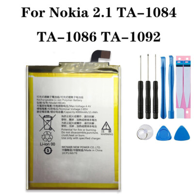 For Nokia 2.1 TA-1084 TA-1086 TA-1092 1093 Replacement Battery HE341 ...