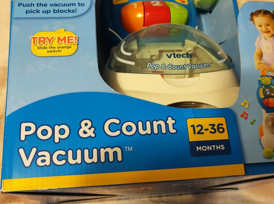Vtech Clean & Count Pop & Count Vacuum Imitative Play Numbers Age 12 To ...