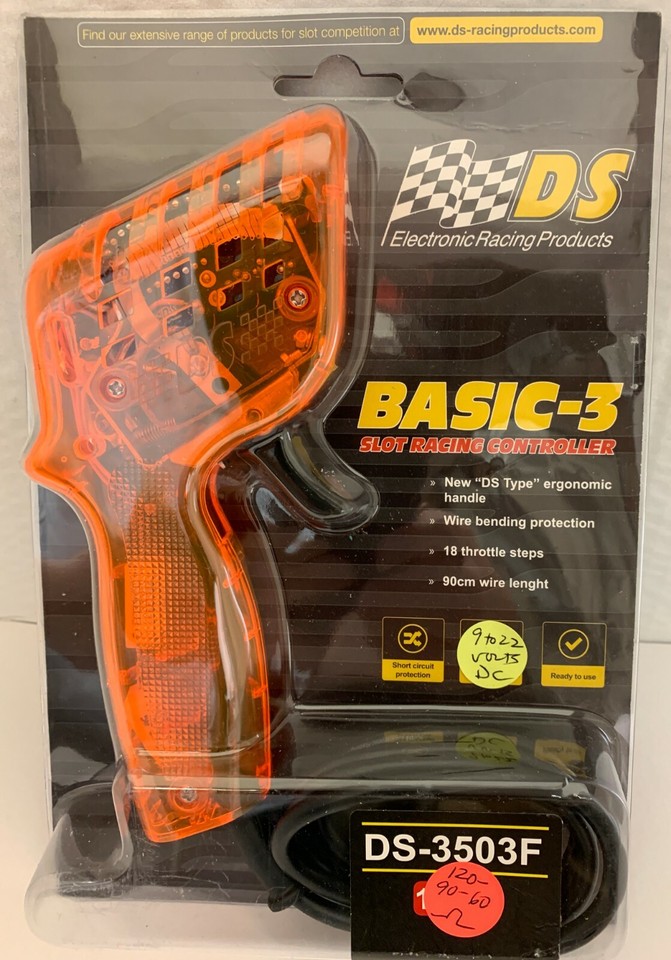 ORANGE HO SLOT CAR CONTROLLER BY DS 120/90/60 OHM FOR AURORA TJETS TOMY ...