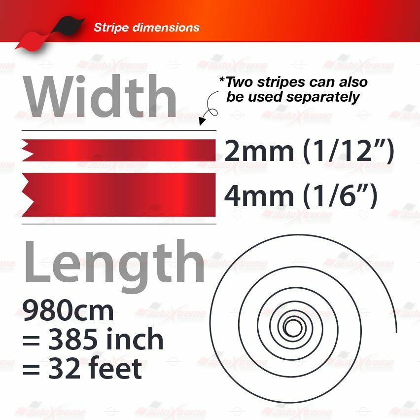 1/2" PINSTRIPE Self Adhesive Pinstriping Double Lines TAPE Vinyl ...