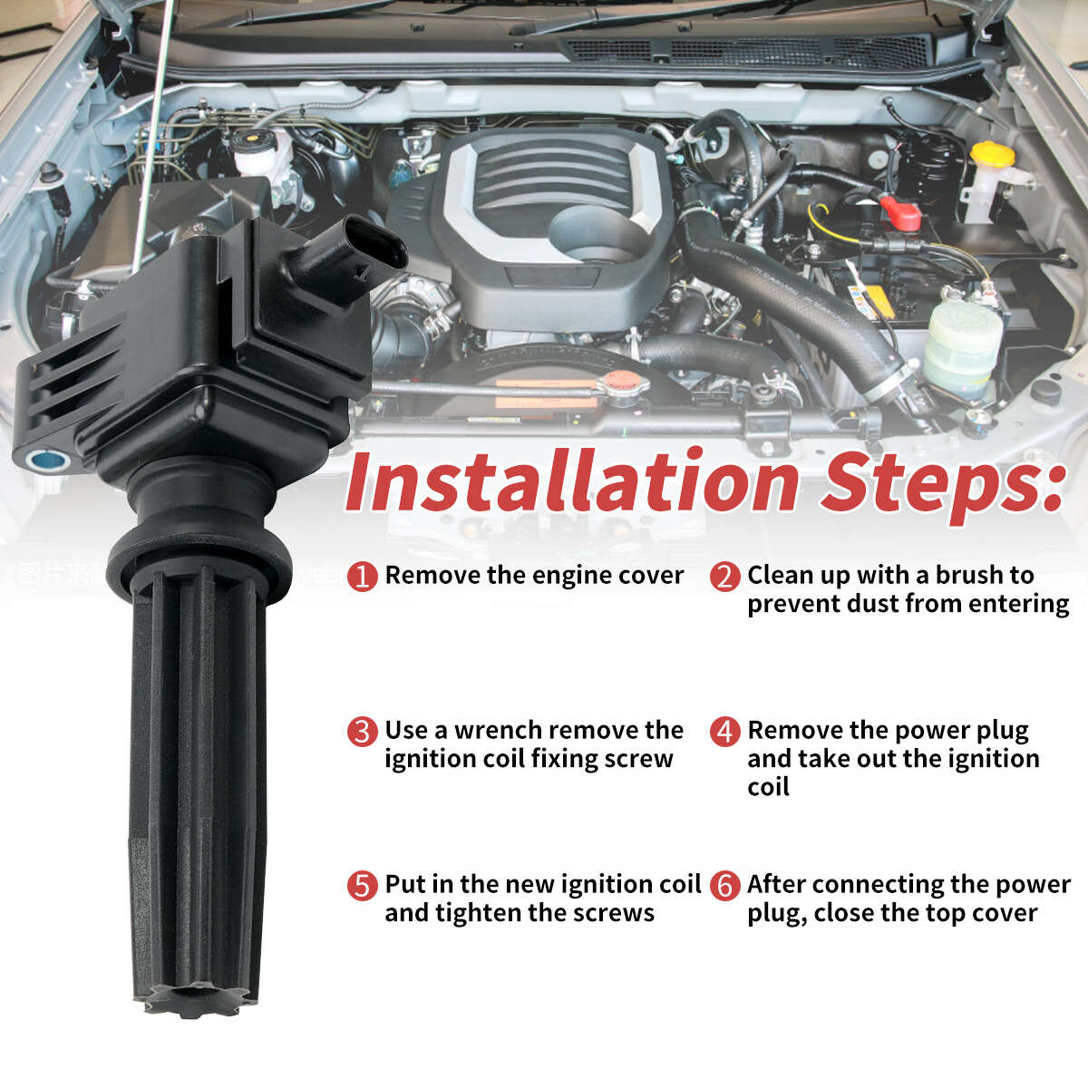 Pack of 4 High Performance Ignition Coil For Ford Edge Focus Lincoln ...