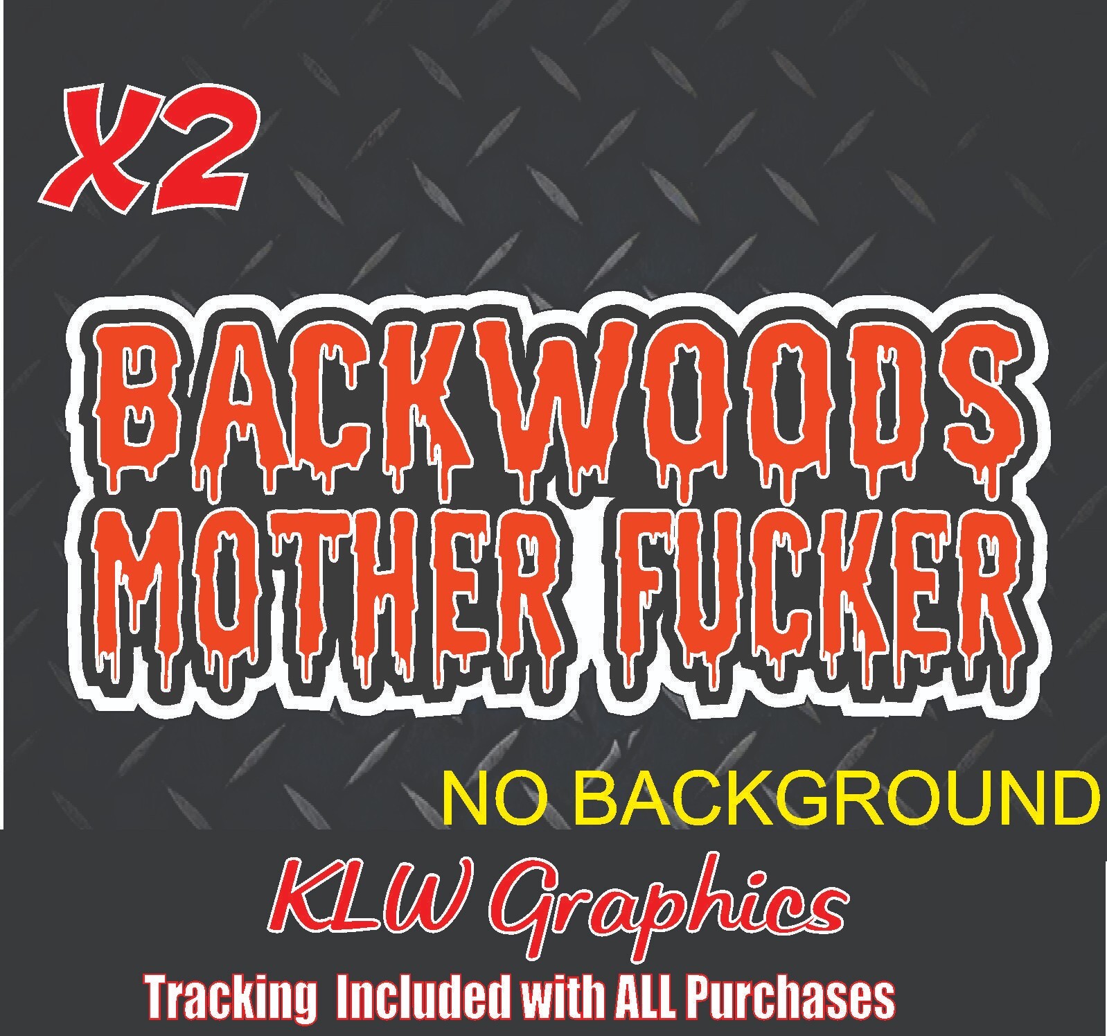 Backwoods Decal Sticker Redneck Hillbilly Funny Car Diesel Truck 6.7 6. ...