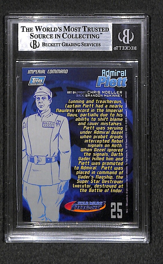 Peter Diamond "Star Wars" Topps Finest Autograph Signed Rookie Card BAS ...