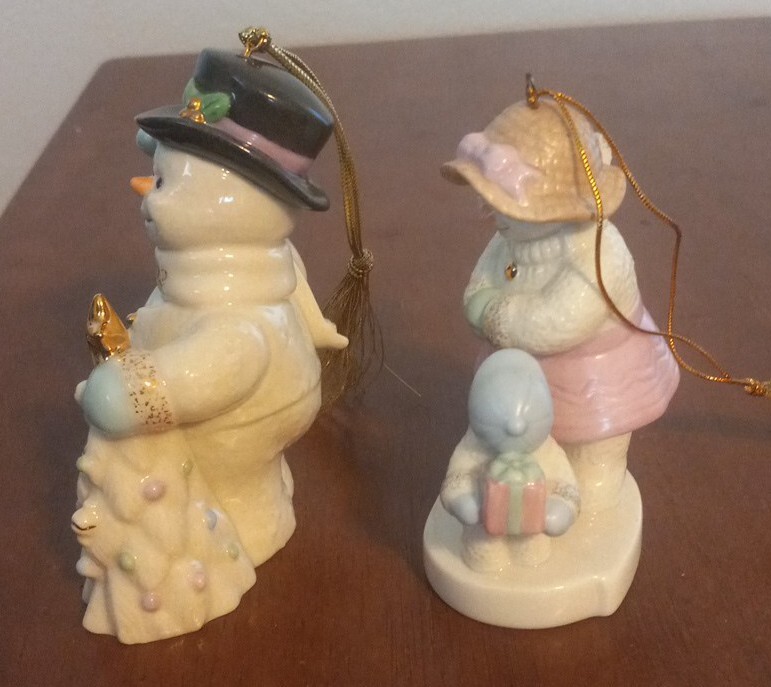 Lot of 5 Lenox Snowman Snowmen Holiday Christmas Ornaments 2000 - 2002 ...