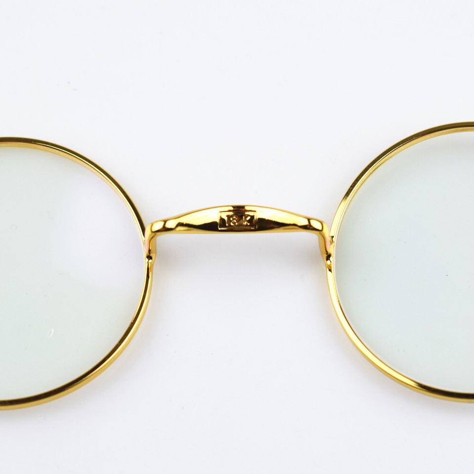 Vintage Small Round Eyeglass Frames Metal Full Rim Optical unisex ...