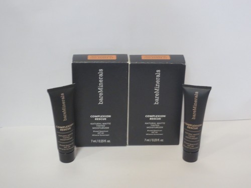 BAREMINERALS COMPLEXION RESCUE TINTED MOISTURIZER 07 TAN AMBER 0.23 OZ ...