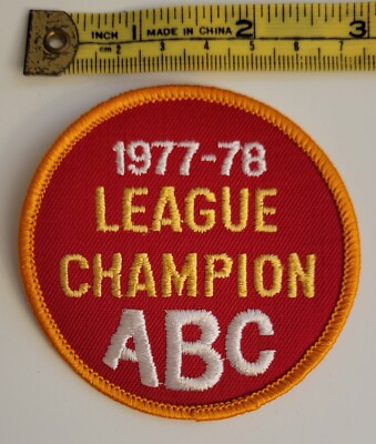 Bowling - League Champion - ABC - 1977 to 78 - Vintage Patch - Orange ...