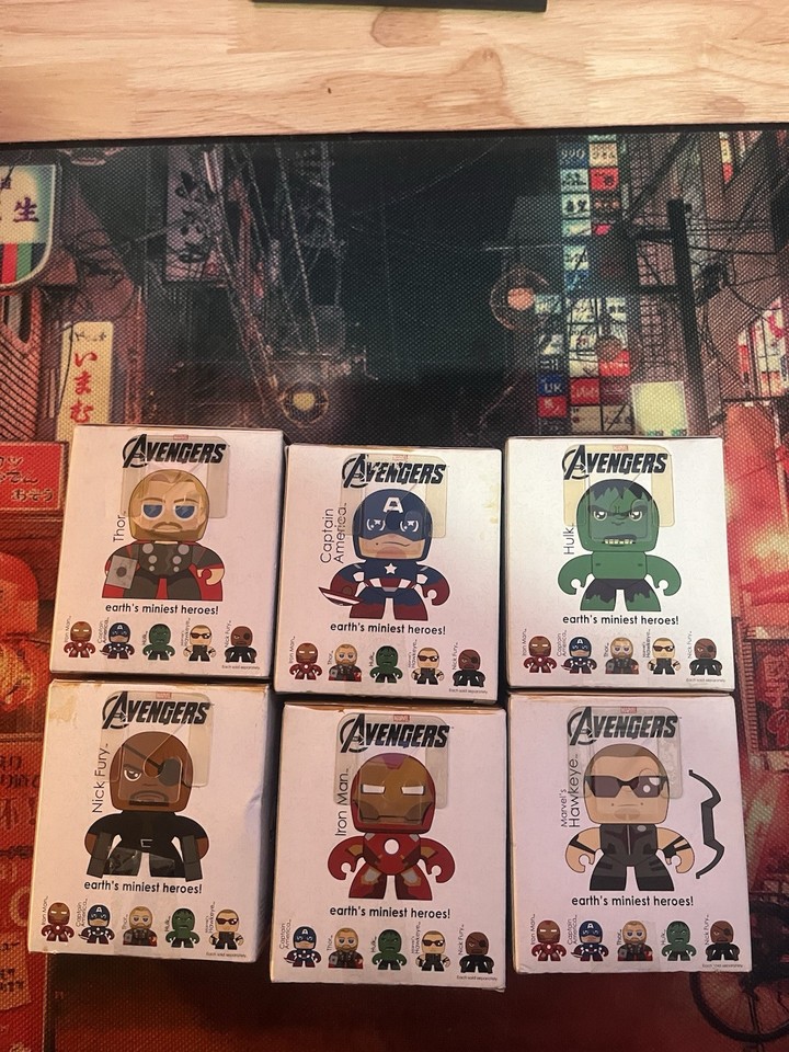 Hasbro Marvel Avengers Mighty Muggs Figures Set Thor Captain America ...