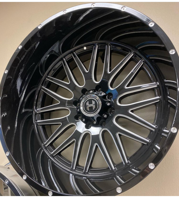 4 26x14 Hardcore HC19 Wheels Gloss Black Milled 8x6.5 8x165 Dodge Chevy GMC