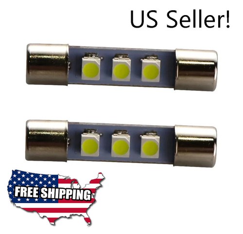 3-SMD 5050 31mm 6614F LED Fuse Visor Vanity Mirror HyperWhite Lights TS ...
