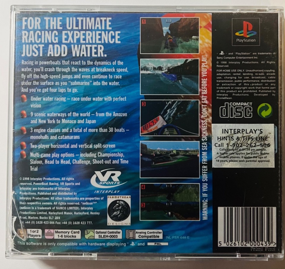 VR Sports Powerboat Racing. PS1 Game. | eBay