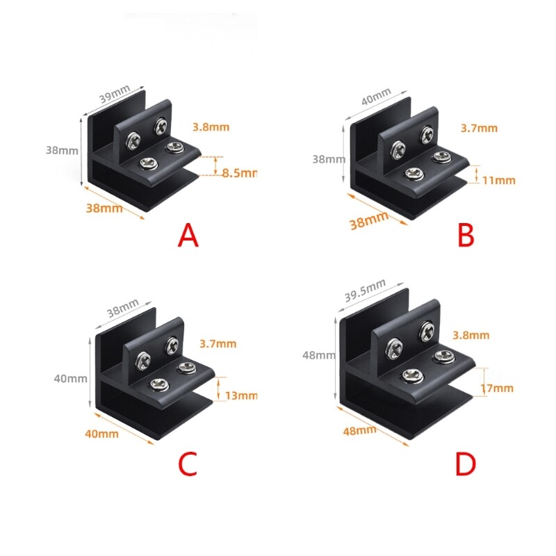 Glass Fixing Clip Combination Fixing Bracket L/T/Cross Type Glass ...